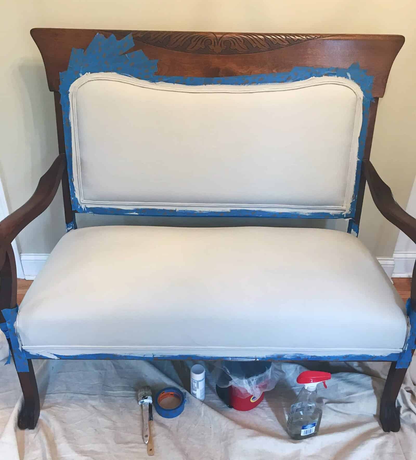 Chalk Paint Upholstery Makeover: The Secret to Covering a Dark Floral ...