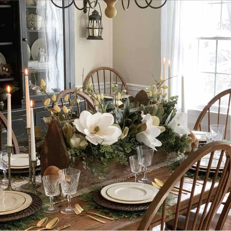 Rustic Farmhouse Spring Centerpiece Idea | Bricks ’n Blooms with Stacy Ling