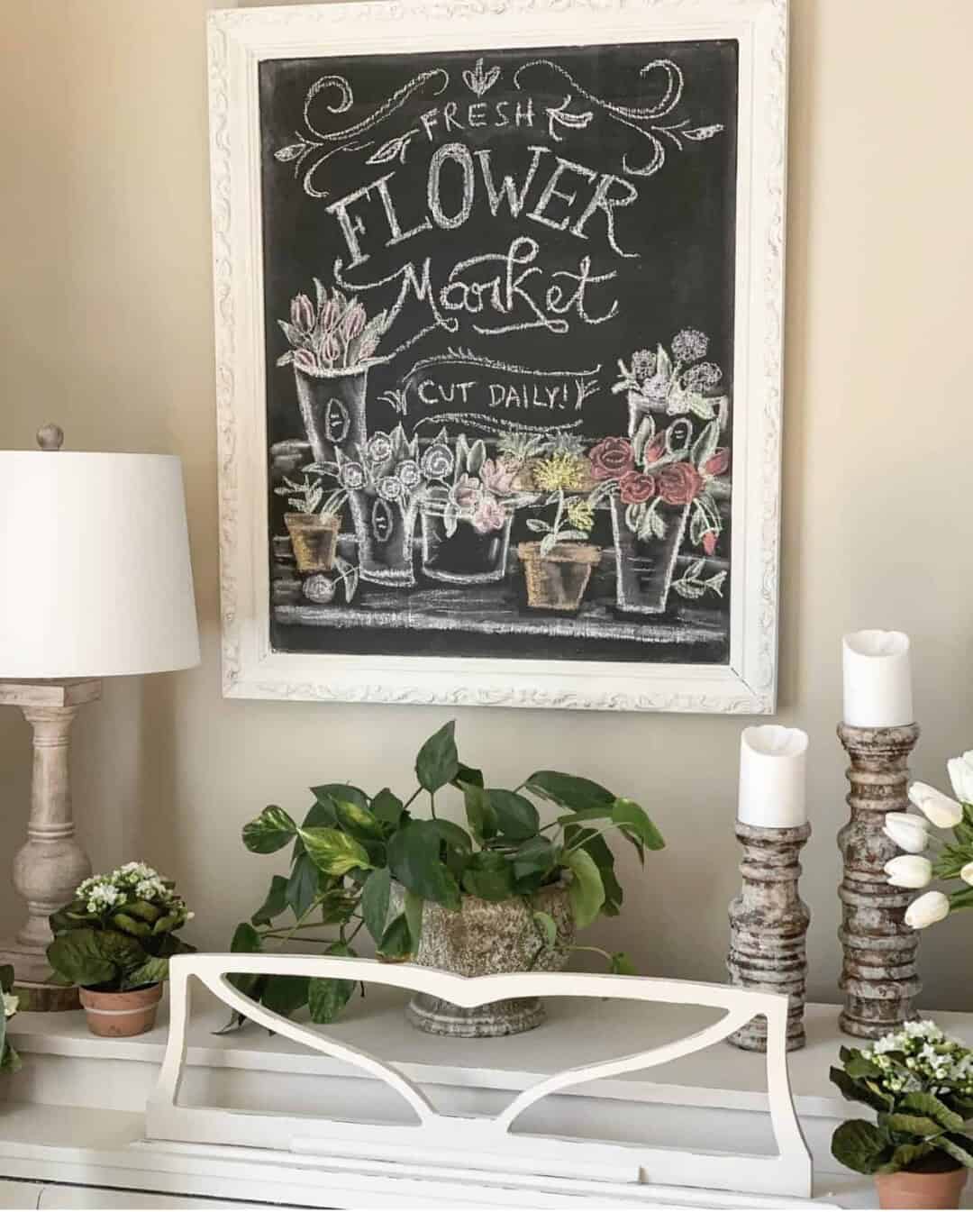 Create a Charming Chalkboard with an Upcycled Vintage Frame - Bricks ’n ...