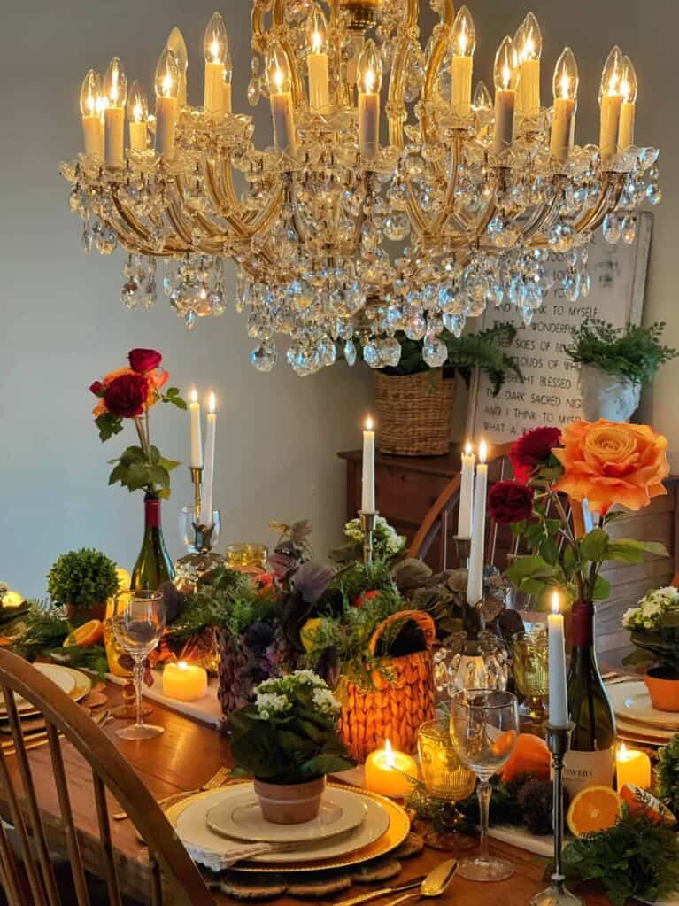 Chic Rustic Italian Dinner Party Table Setting Ideas - Bricks ’n Blooms ...