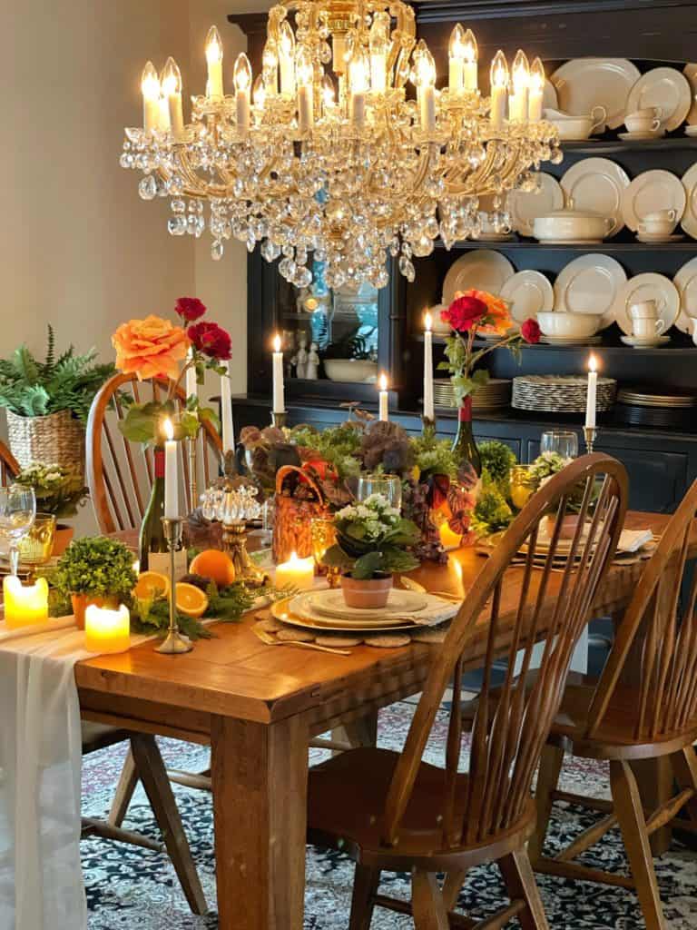 Chic Rustic Italian Dinner Party Table Setting Ideas - Bricks ’n Blooms ...