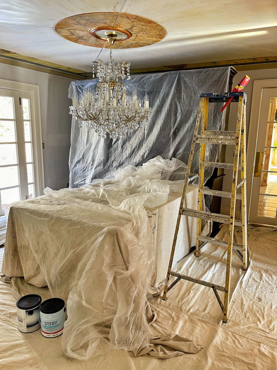 How Many Paint Coats to Cover Textured Ceiling | Bricks ’n Blooms with ...