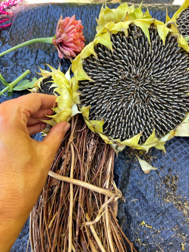 Fresh Flower DIY Fall Wreath for Your Front Door | Bricks ’n Blooms ...