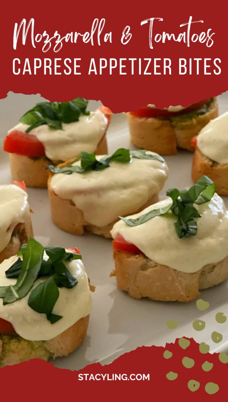 Mozzarella and Tomato Caprese Appetizer Bites - Bricks ’n Blooms with ...