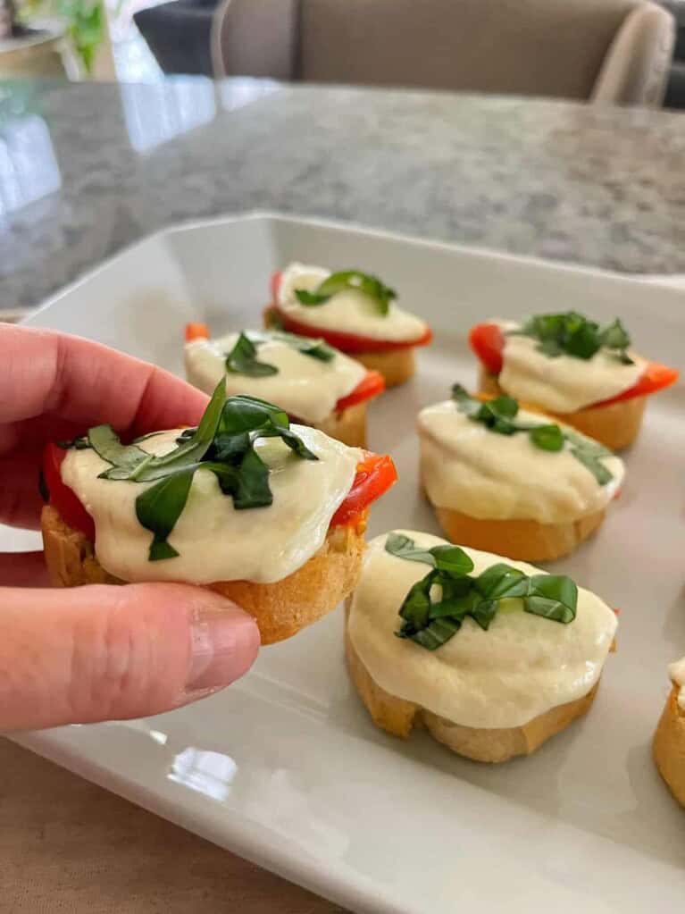 Mozzarella and Tomato Caprese Appetizer Bites - Bricks ’n Blooms with ...