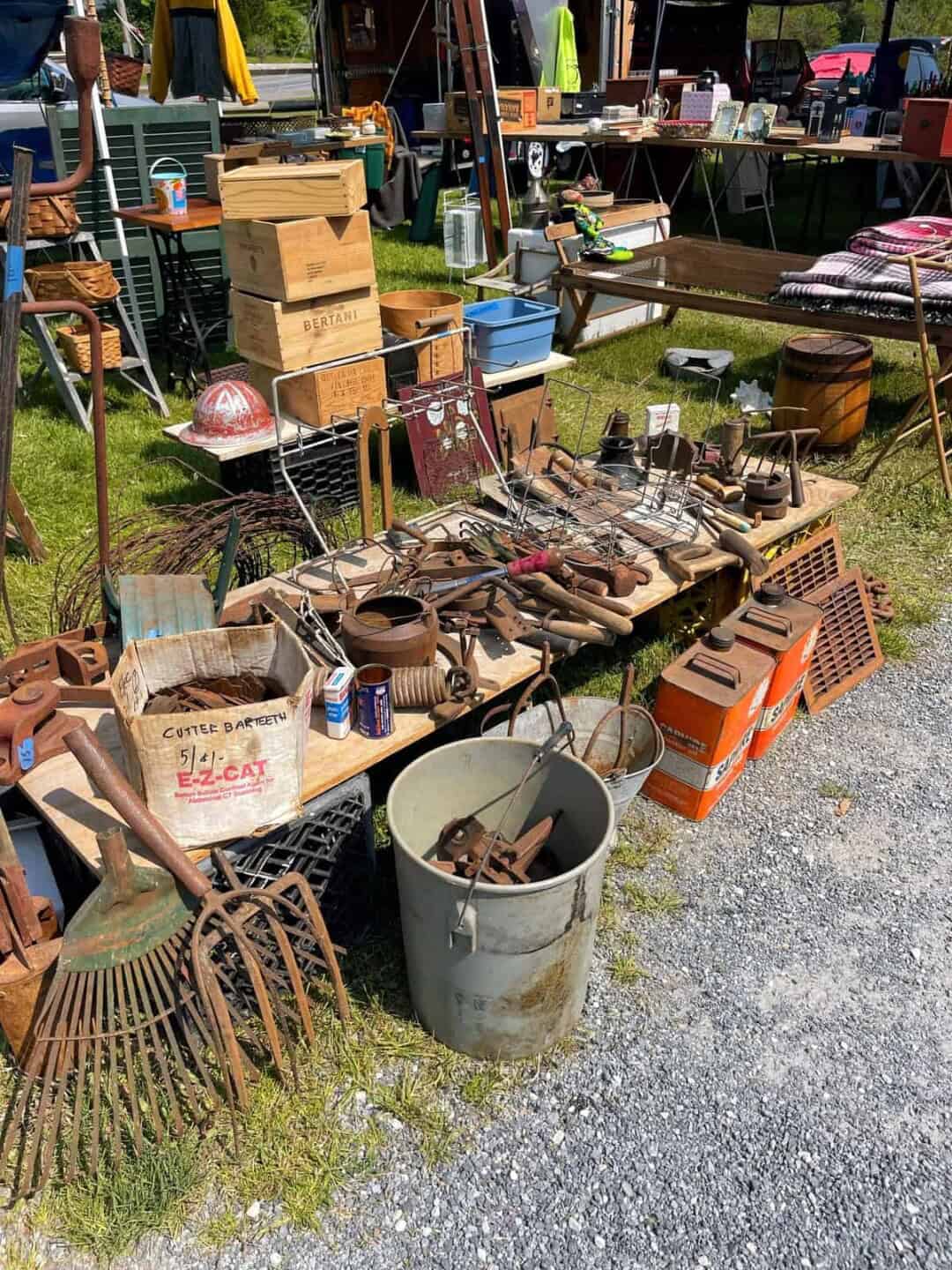 Shopping an Outdoor Flea Market in Vermont | Bricks ’n Blooms with ...