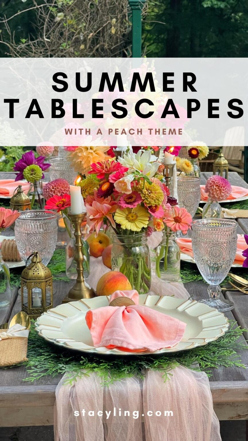 Peach-Themed Summer Table Decor Ideas for Al Fresco Dining | Bricks ’n ...