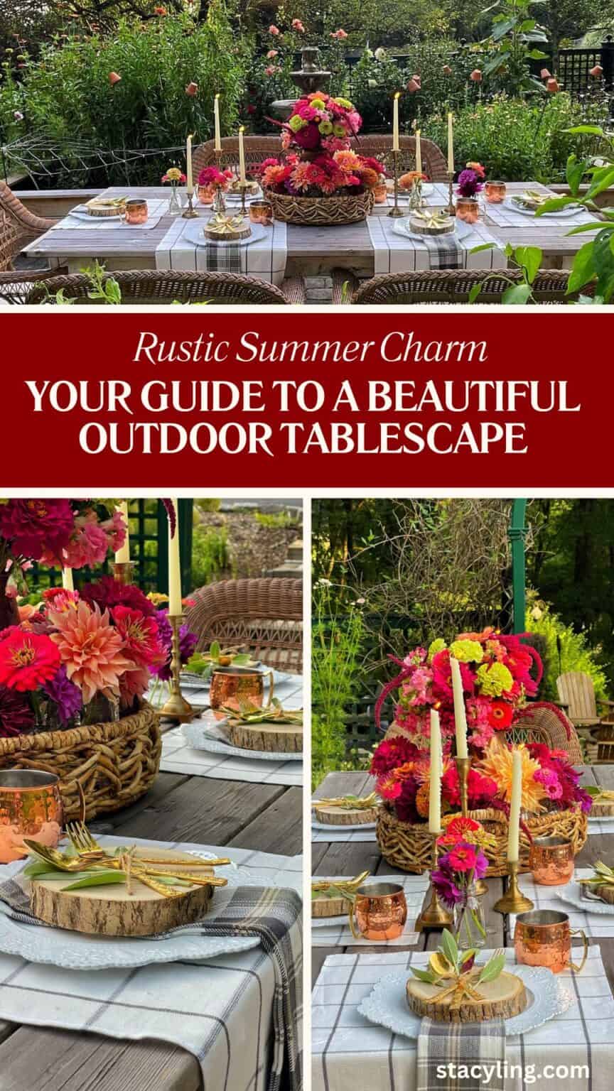 Rustic Summer Charm: Your Guide to a Beautiful Outdoor Tablescape ...